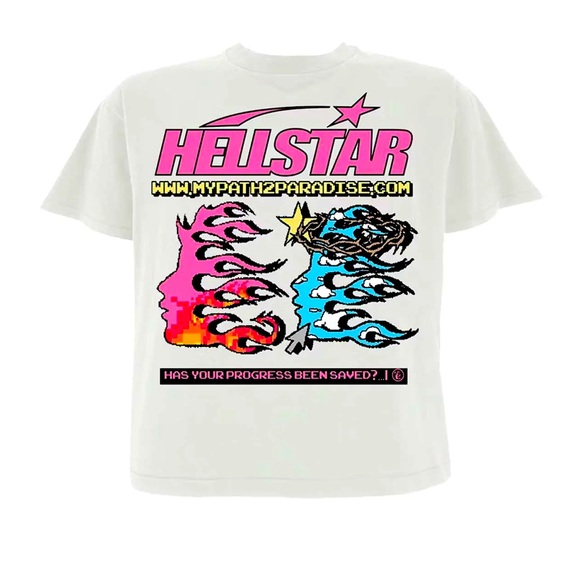 Hellstar | Shirts | Hellstar Studios Pixel Tee White | Poshmark